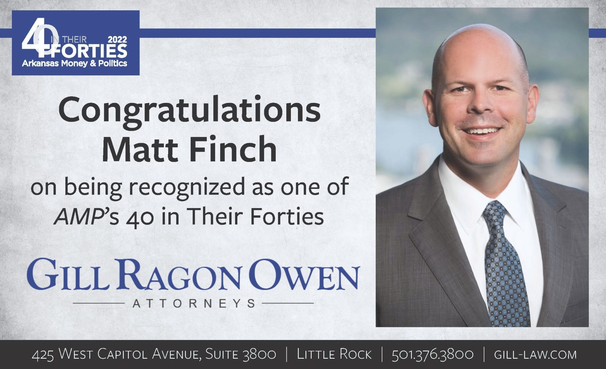 Matt Finch Recognized in AMP - Gill Ragon Owen, P.A.
